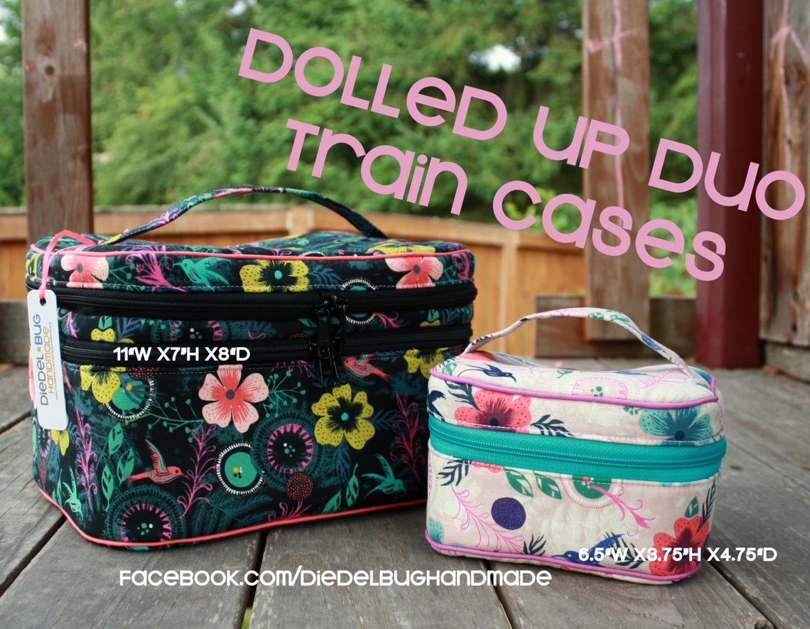 Dolled Up Duo Train Cases PDF pattern | Etsy
