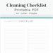 General Cleaning Checklist - Fillable - Printable PDF - Household ...