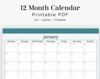 Chevron Calendar | Etsy