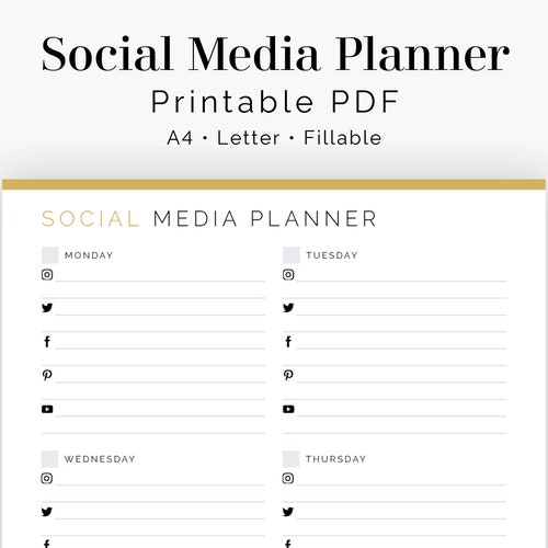 Newsletter Planner Fillable Printable PDF Business - Etsy