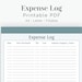Expense Log - Fillable - Instant Download - Finance Printable PDF - Etsy