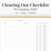 Clearing Out - Fillable - Moving Planner, Household Planner - Printable ...