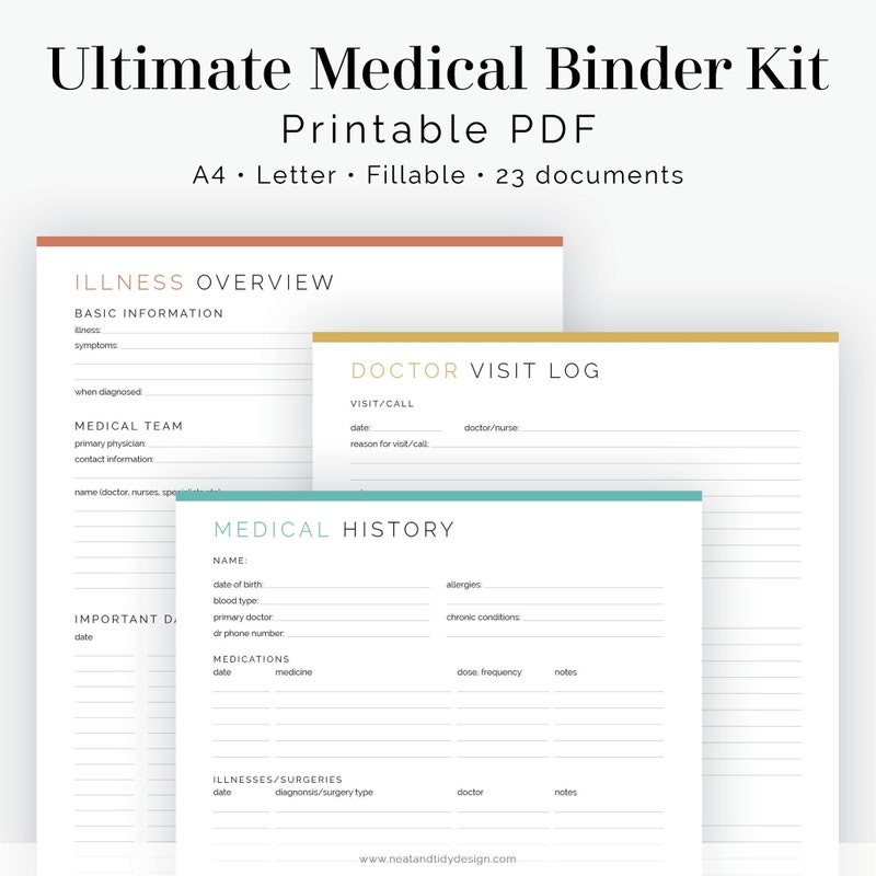 Medical Binder - Etsy