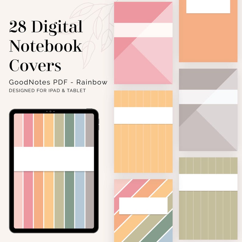Digital Recipe Book for Goodnotes (portrait) - Hyperlinked Tabs ...
