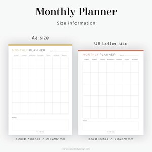 Monthly Planner V3 - Fillable - Time Planner, Perpetual Calendar ...