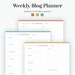 Weekly Blog Planner Fillable Printable PDF Business Planner, Planner ...