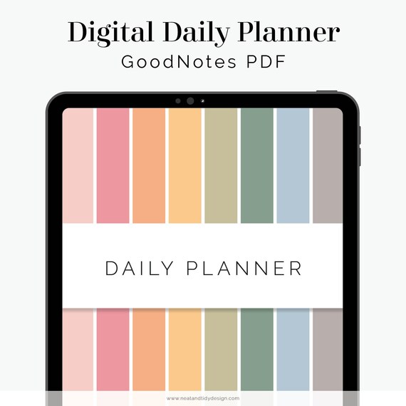 Digital Daily Planner for Goodnotes portrait Hyperlinked - Etsy