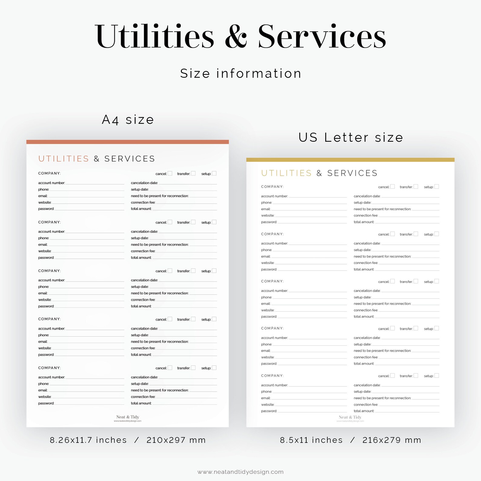 Moving Utilities & Services to Cancel and Set up - Fillable - Moving ...