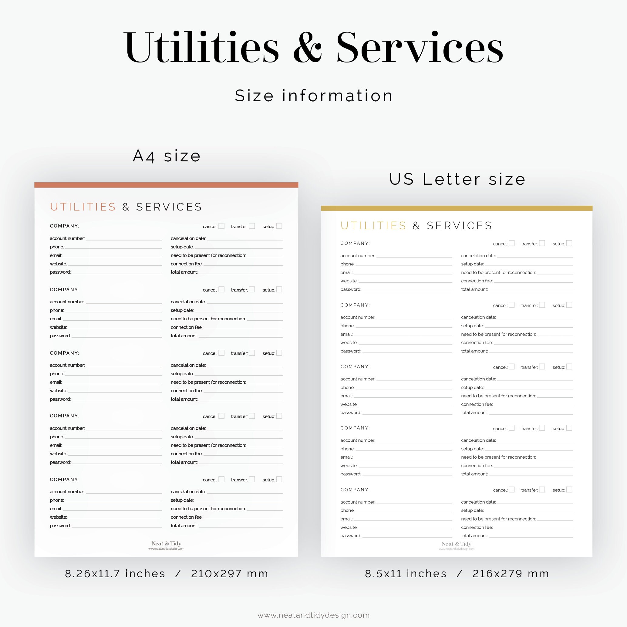 Moving Utilities & Services to Cancel and Set up - Fillable - Moving ...