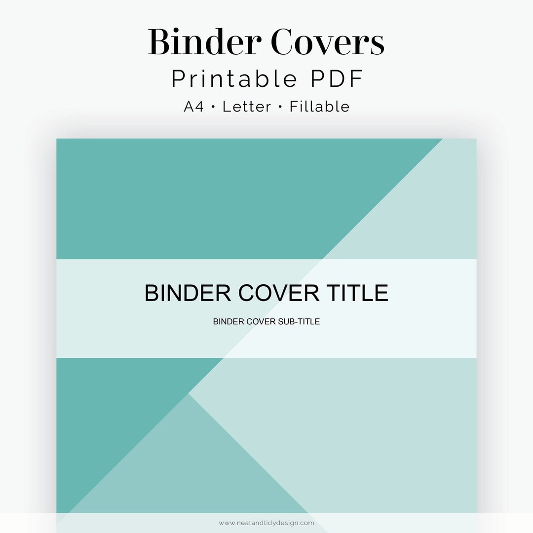 Cover Page / Divider Page - Fillable - Household Binder, Binder ...