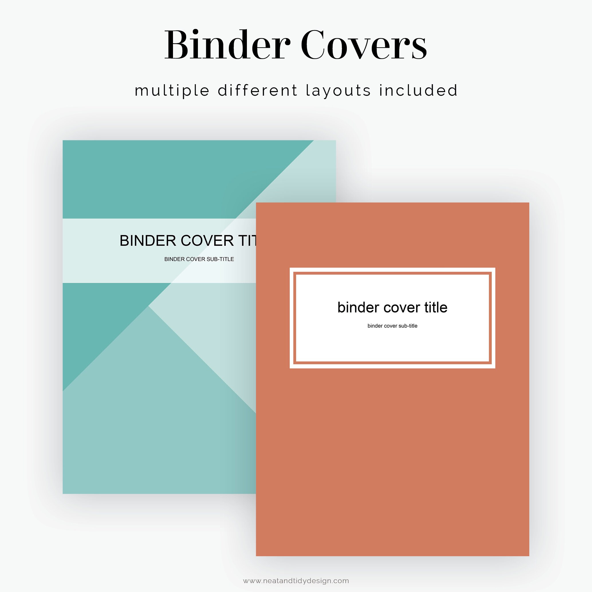 Cover Page / Divider Page - Fillable - Household Binder, Binder ...