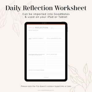 Self-reflection Worksheet | Daily Check-in Journal Printable ...