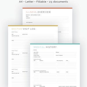 Ultimate Medical Binder Kit (23 Documents) - Fillable - Printable PDF ...