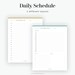 Daily Schedule 2 Layouts Fillable Printable PDF - Etsy
