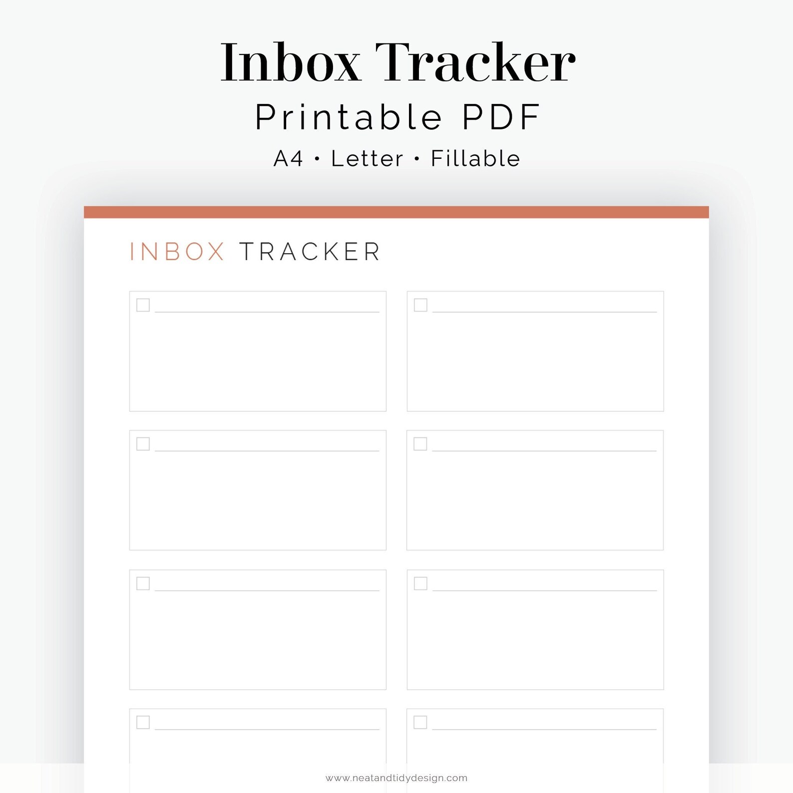 Inbox Tracker Fillable Printable PDF Task Manager, Brain Dump ...