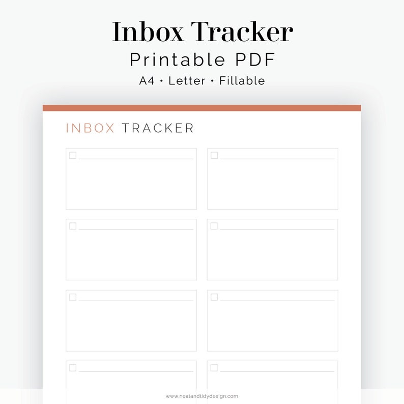 Inbox Tracker Fillable Printable PDF Task Manager, Brain Dump ...