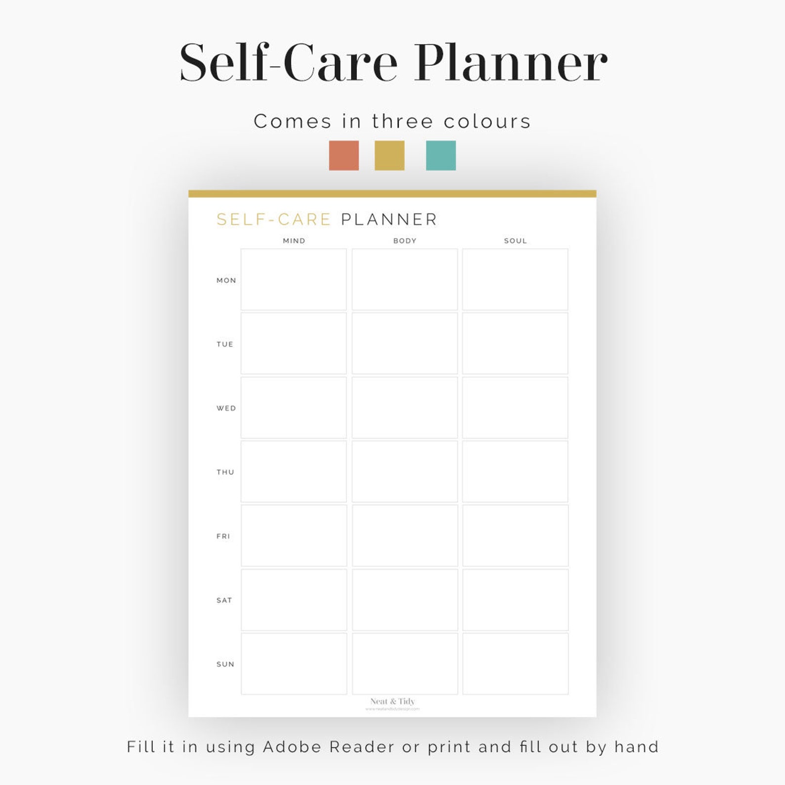 Self-care & Self-esteem Kit 10 Documents Fillable Printable PDF Mental ...