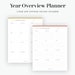 Year Overview Planner Fillable Printable PDF Time - Etsy