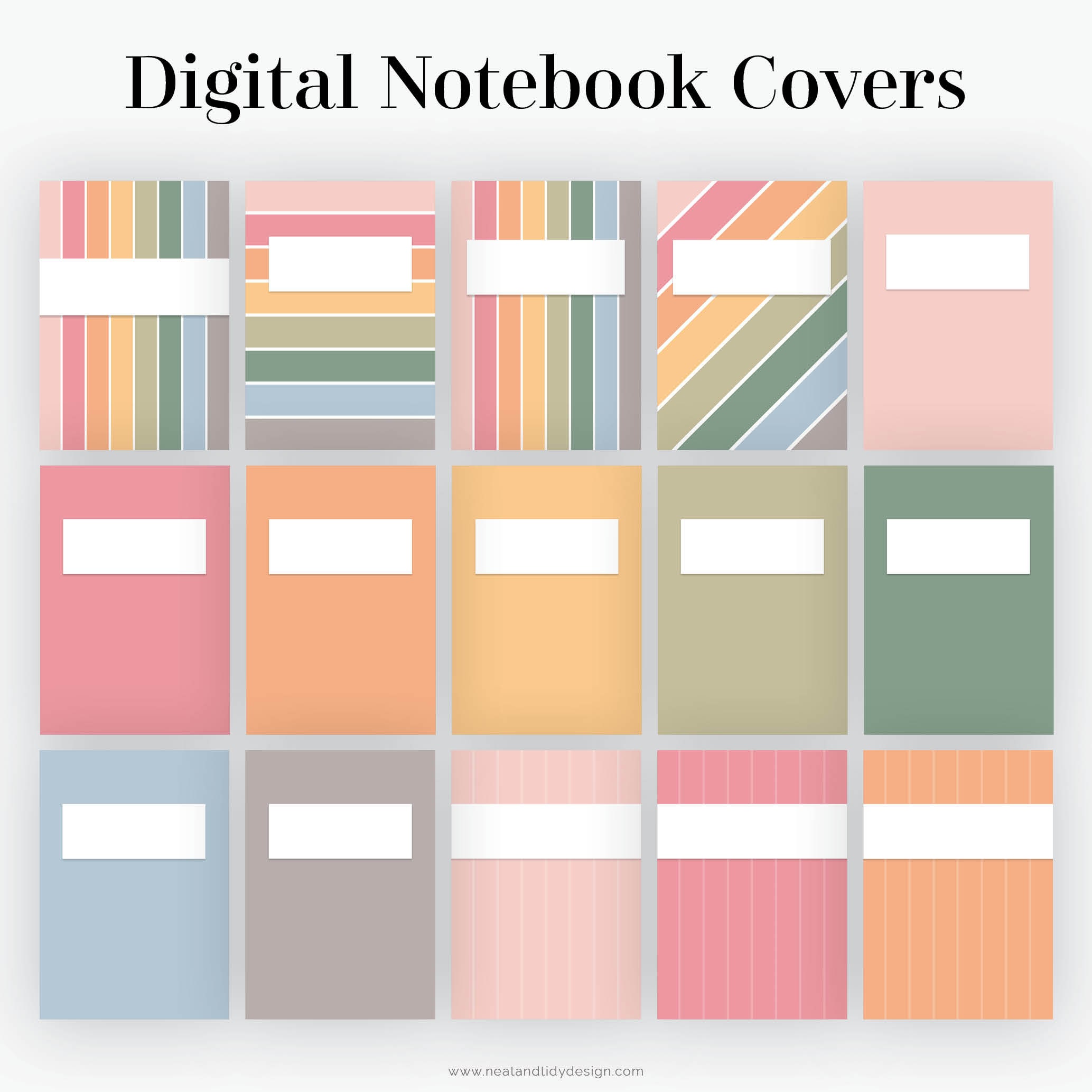 28 Cover Pages for Digital Planners & Notebooks Goodnotes, Notability ...