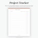 Project Tracker Fillable Printable PDF Task Management, Productivity ...