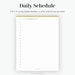 Daily Schedule 2 Layouts Fillable Printable PDF - Etsy