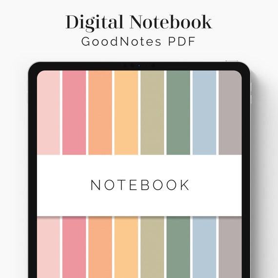 Digital Tabbed Notebook for GoodNotes Portrait Hyperlinked | Etsy