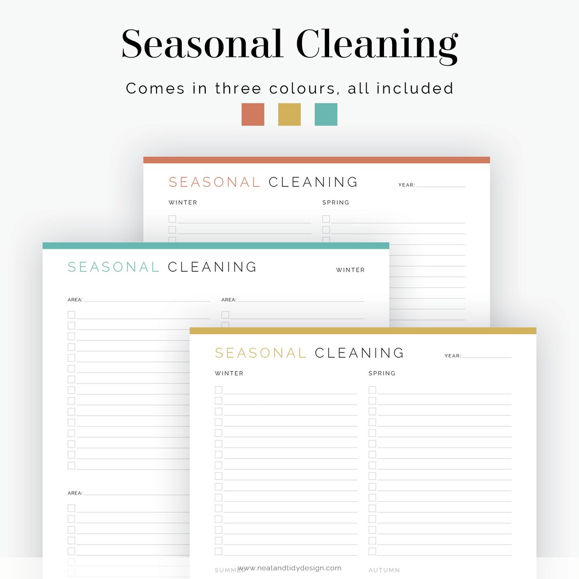 Seasonal Cleaning Checklist Fillable Printable PDF | Etsy