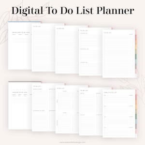 Digital to Do List Planner for Goodnotes (rainbow) - Hyperlinked ...