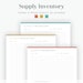 Supply Inventory Log - Fillable - Printable PDF - Business Planner ...
