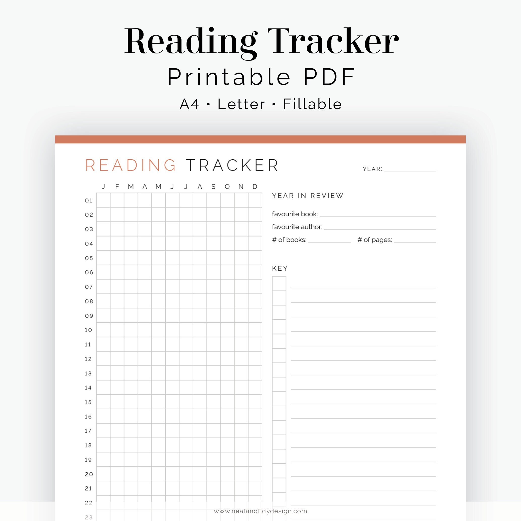 Reading Tracker Fillable Printable PDF Readers Kit, Book Lovers Instant ...