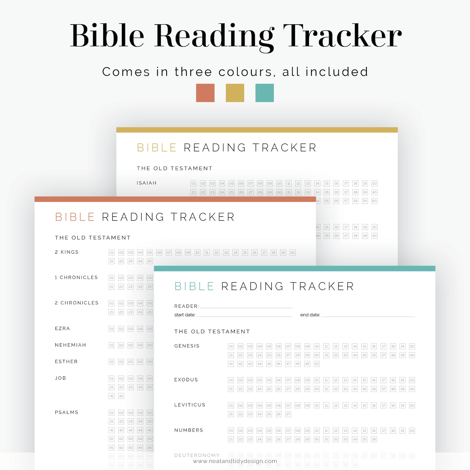 Bible Reading Tracker - Fillable - Printable PDF - Devotional Practice ...