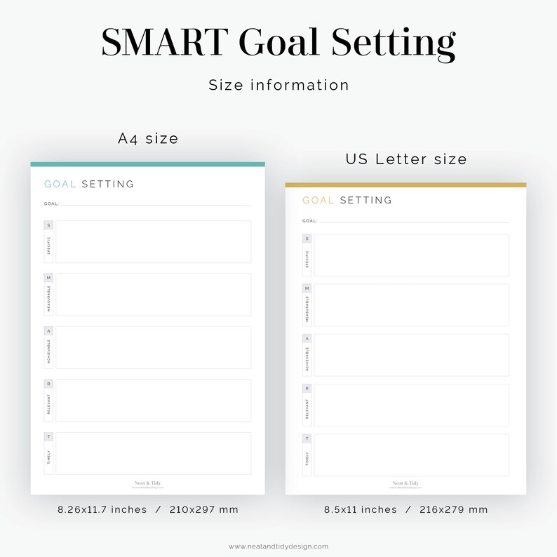 SMART Goal Setting Fillable Printable PDF New Year - Etsy