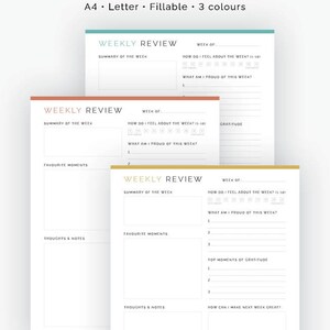 Weekly Check-in Journal Page - Fillable - Printable PDF - Positivity ...