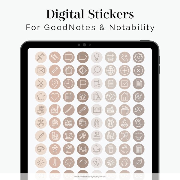 Neutral Stickers - Etsy