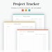 Project Tracker Fillable Printable PDF Task Management, Productivity ...