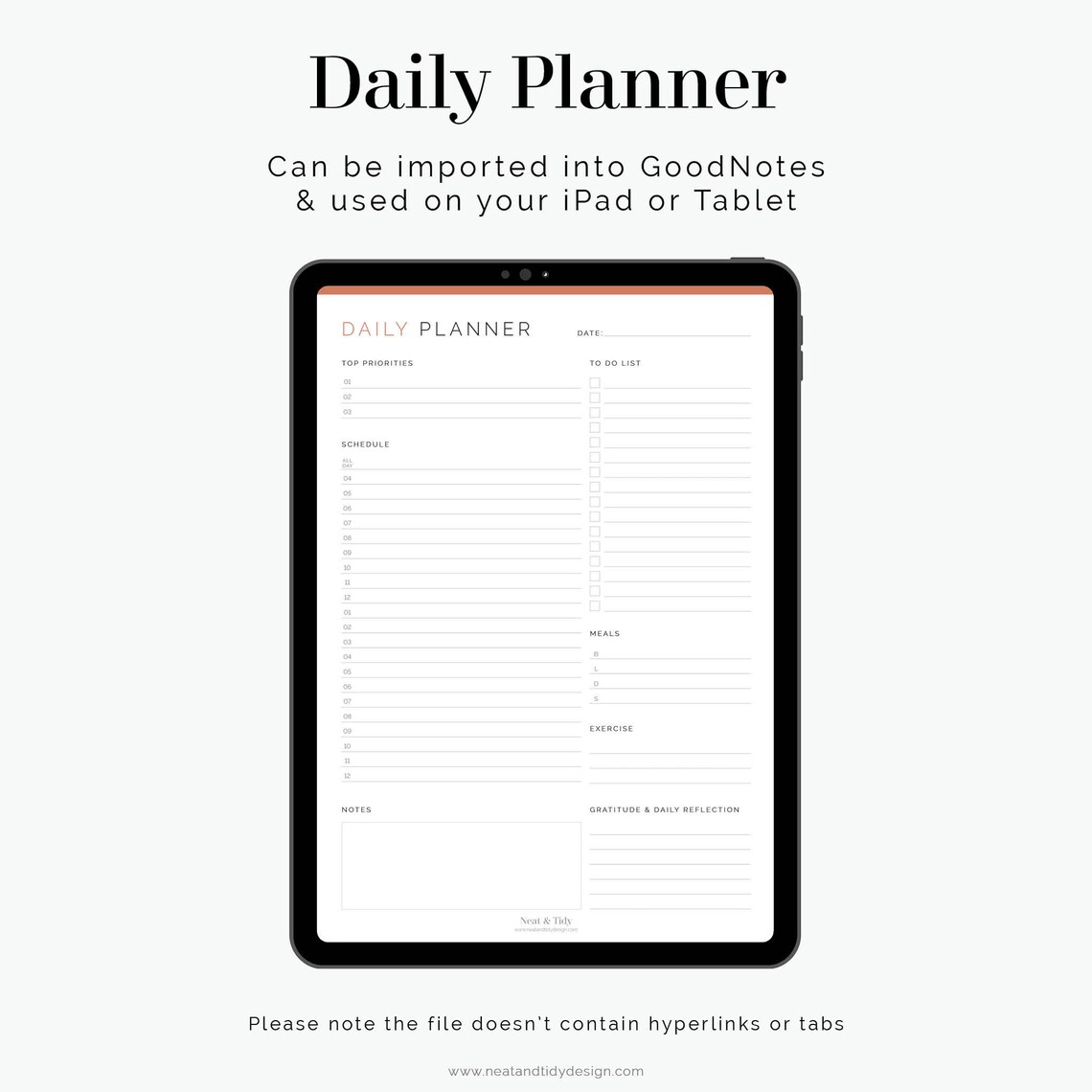 Daily Planner V2 Fillable Printable PDF Daily Appointment Planner Page ...