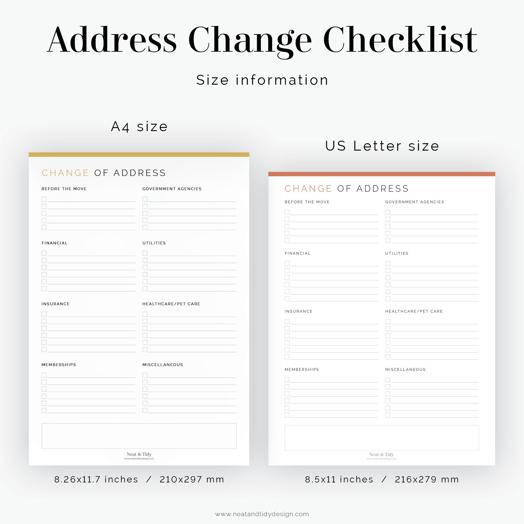 Moving address checklist - nortolf