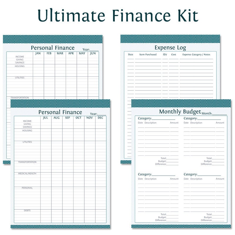 Ultimate Finance Kit - Fillable - Instant Download - Printable PDF ...