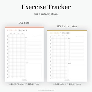 Yearly Exercise Tracker - Fillable - Printable PDF - Fitness Tracker ...