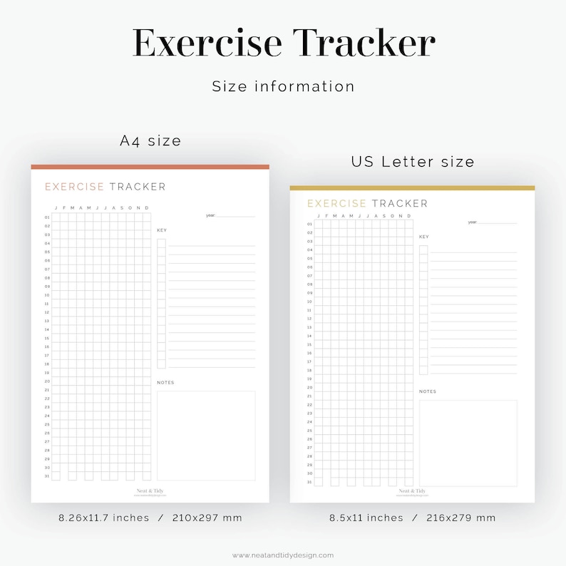 Yearly Exercise Tracker Fillable Printable PDF Fitness Tracker, Yearly ...