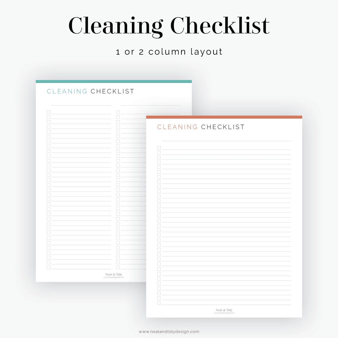 General Cleaning Checklist Fillable Printable PDF - Etsy