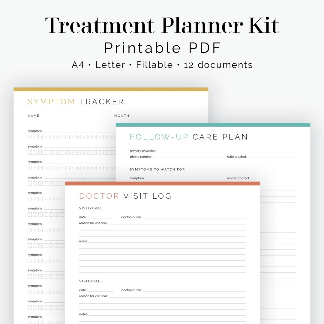 Treatment Planner Kit 12 Documents Fillable Printable PDF Health and ...