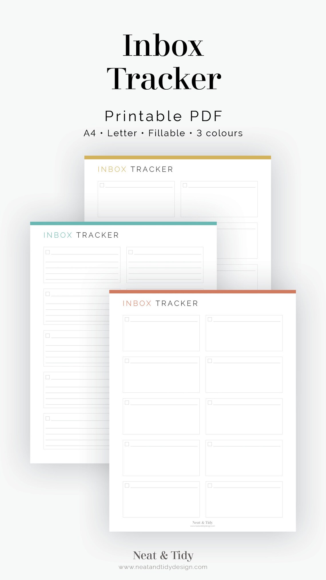 Inbox Tracker Fillable Printable PDF Task Manager, Brain Dump ...