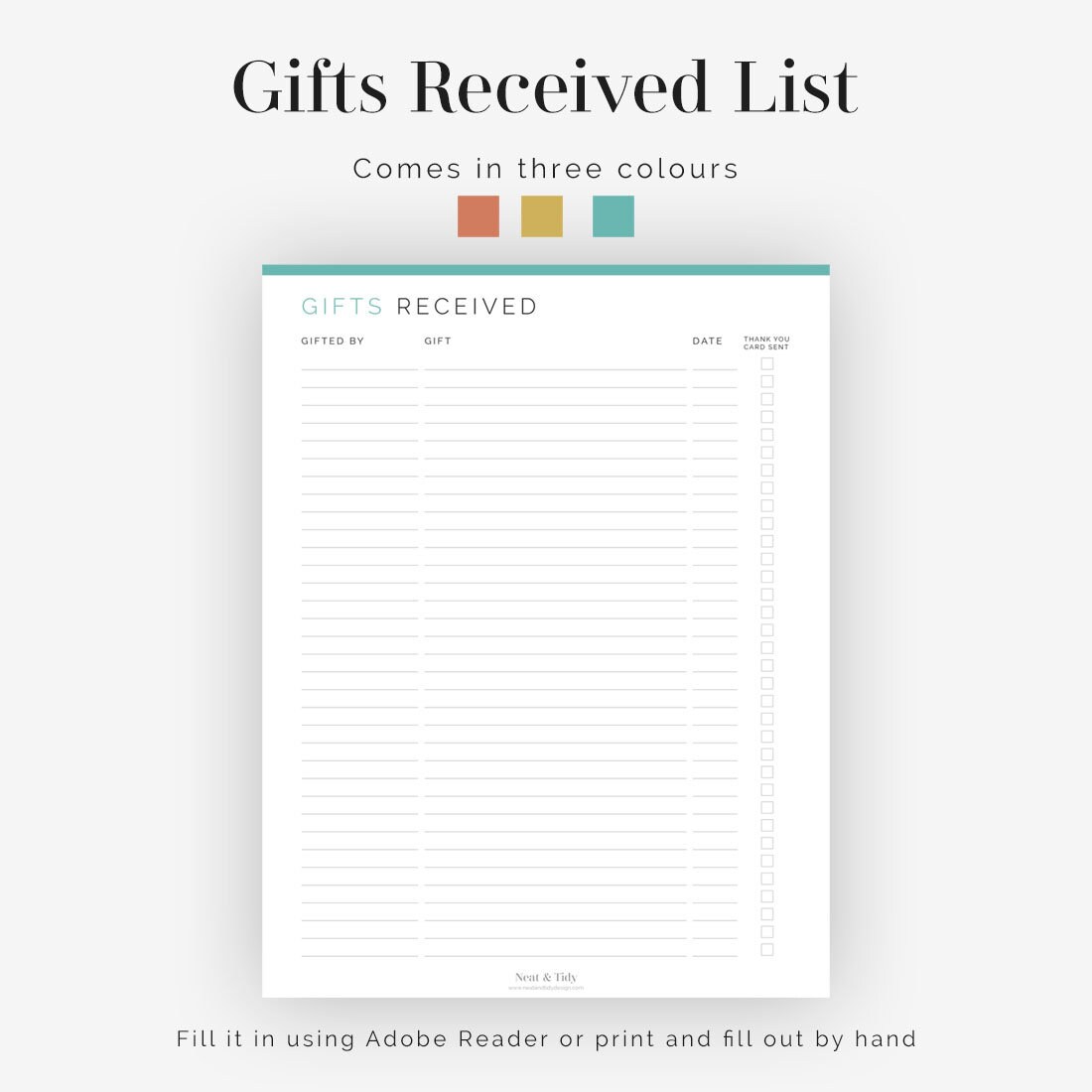 Gift Giving & Receiving 2 Printables Fillable Printable PDF Christmas ...