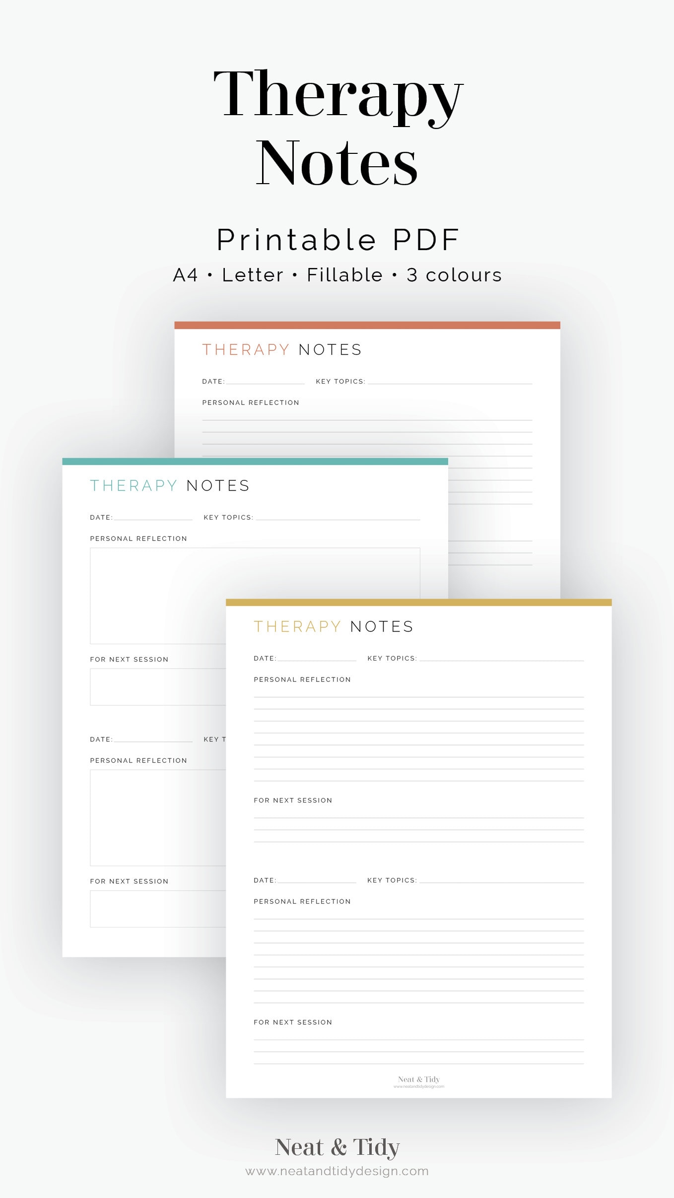 Therapy Session Notes Fillable Printable PDF Mental - Etsy Canada