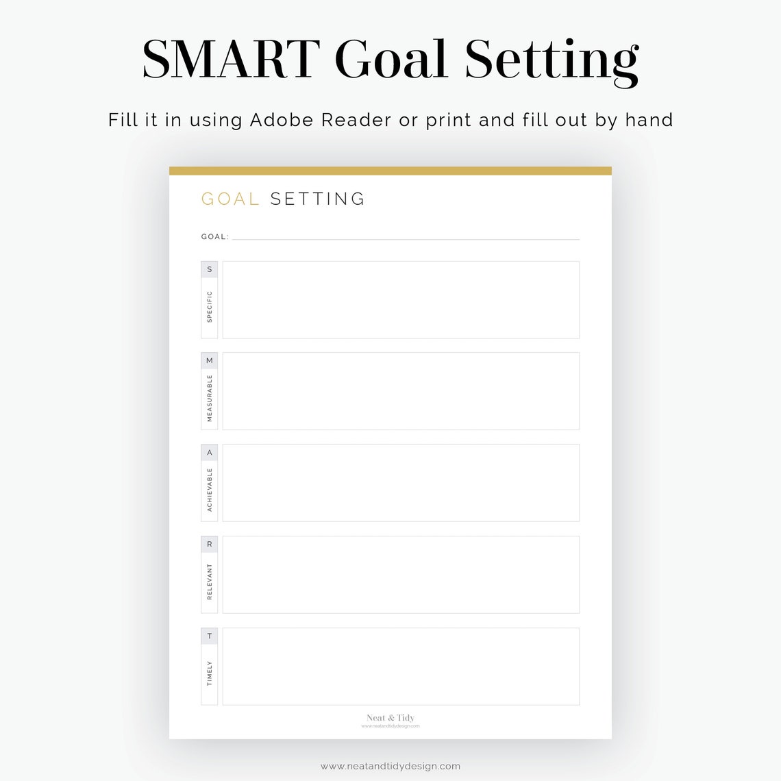 Mini Goal Planning Kit 6 Documents Fillable Printable - Etsy
