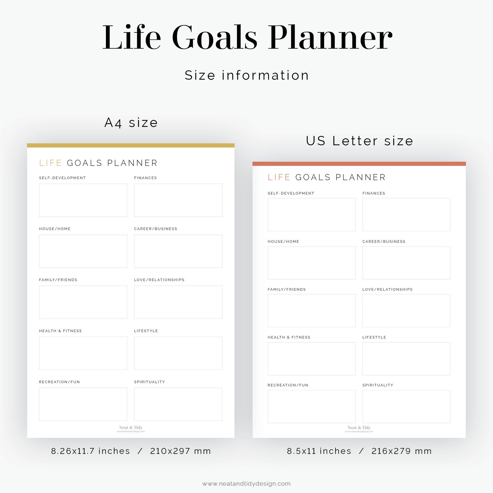 Life Goals Planner Fillable Printable PDF New Year - Etsy Canada