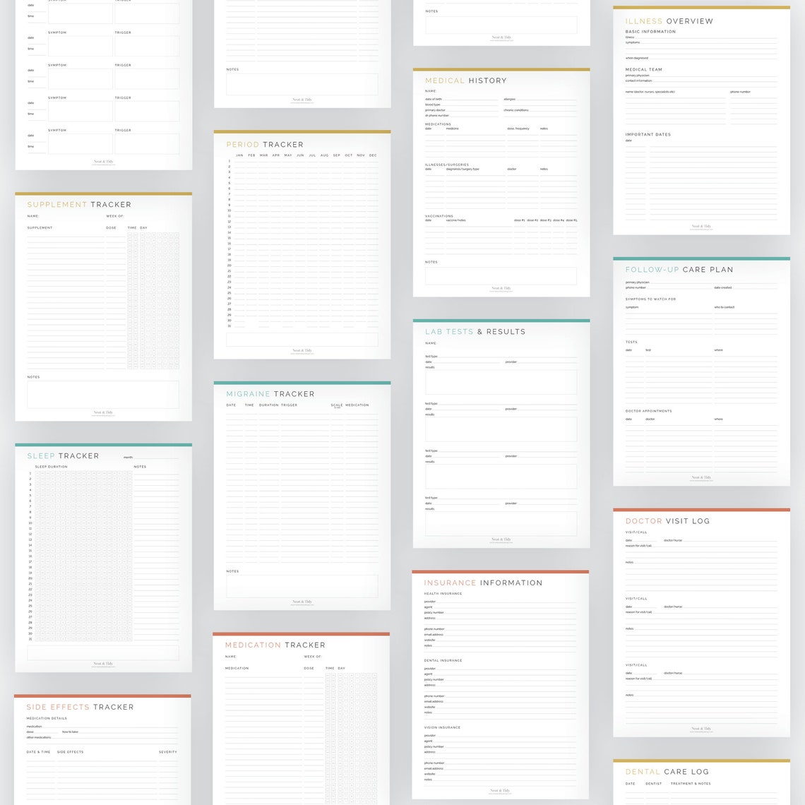 Ultimate Medical Binder Kit 23 Documents Fillable - Etsy