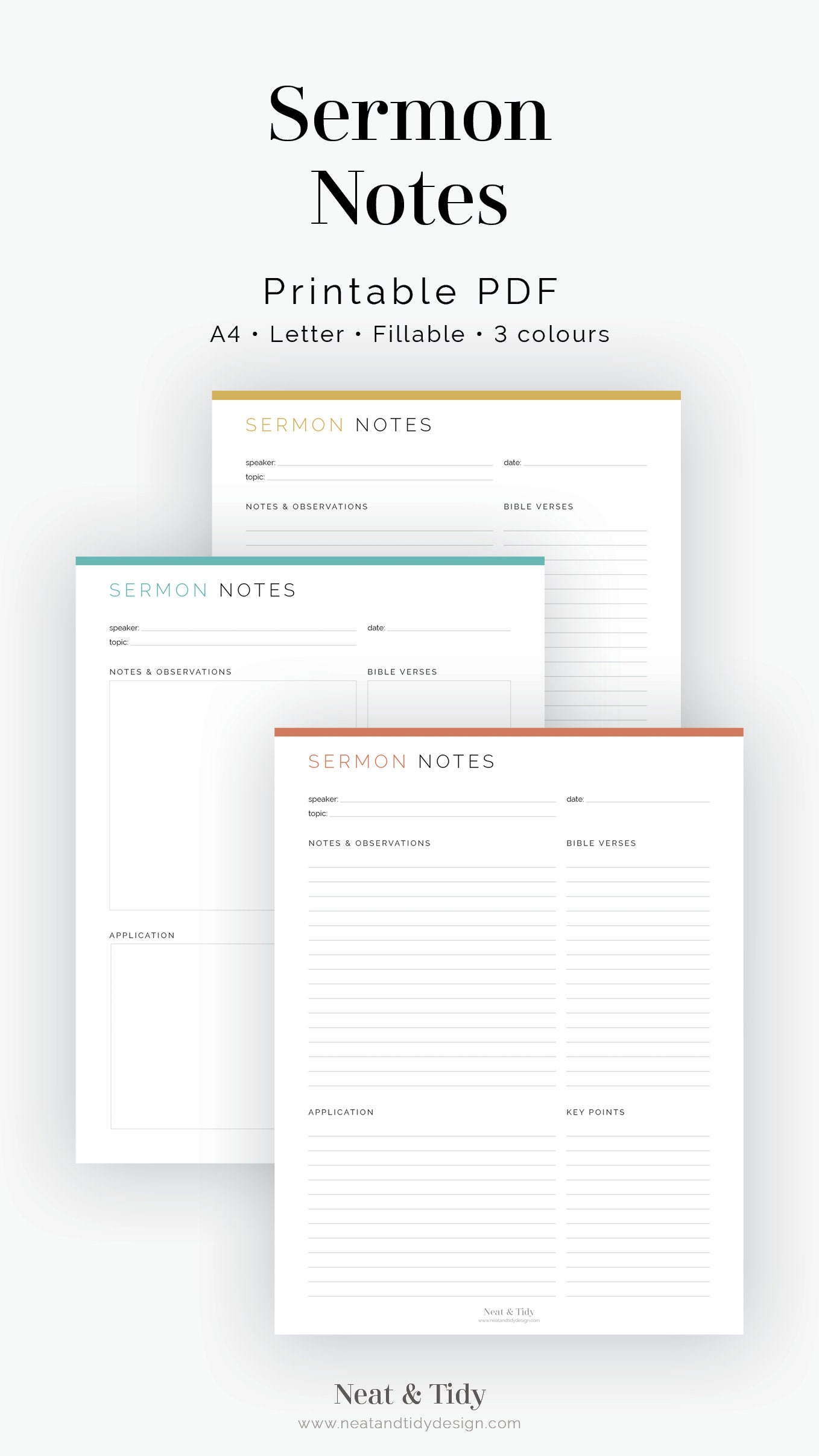 Sermon Notes - Fillable - Printable PDF - Devotional Practice ...