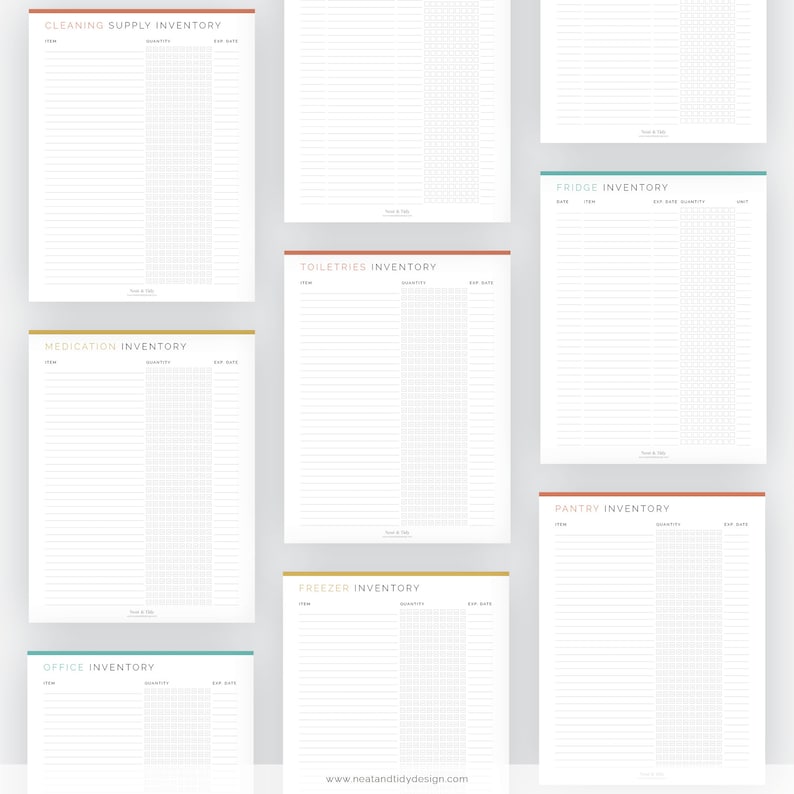 Kitchen Inventory Kit 4 Documents House Inventory Lists - Etsy